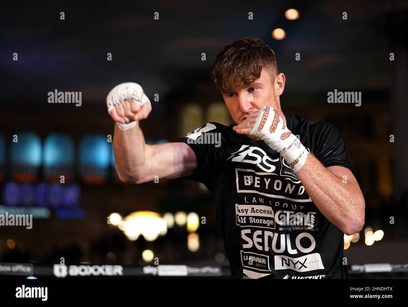 Brad Rea during a public workout at Trafford Centre, Manchester ...