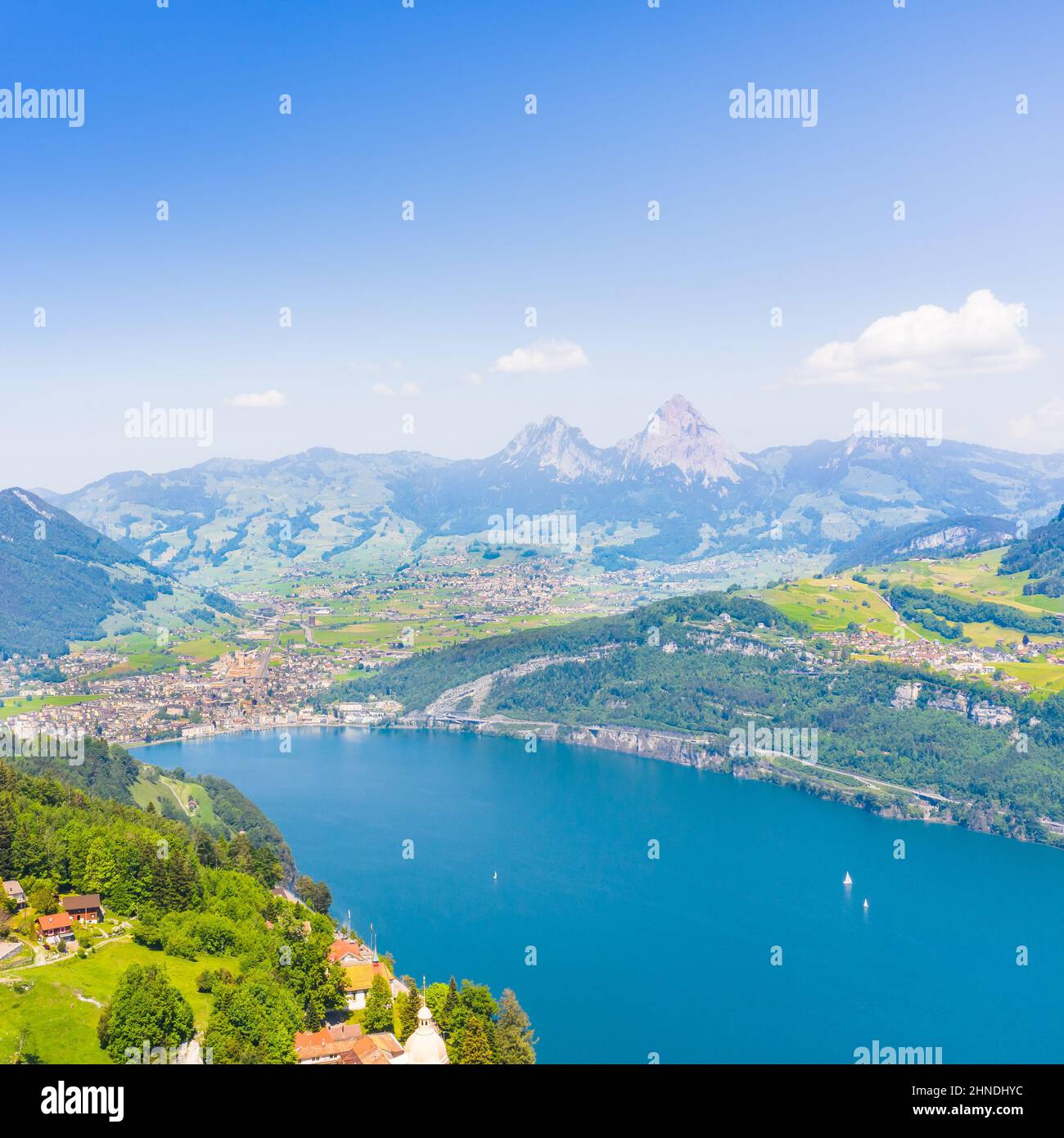 Brunnen switzerland aerial hi-res stock photography and images - Alamy