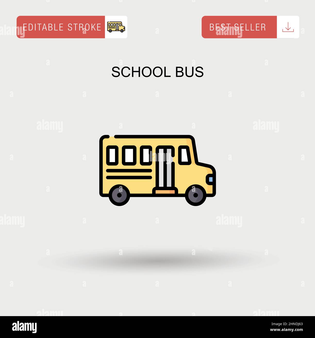 School bus Simple vector icon Stock Vector Image & Art - Alamy