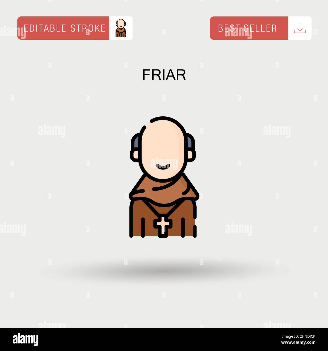 Friar Simple vector icon Stock Vector Image & Art - Alamy