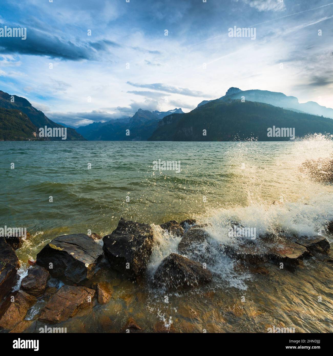 Windy day waves hi-res stock photography and images - Alamy