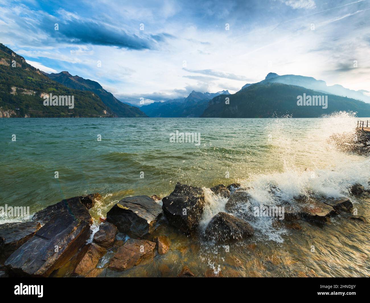 Windy day waves hi-res stock photography and images - Alamy