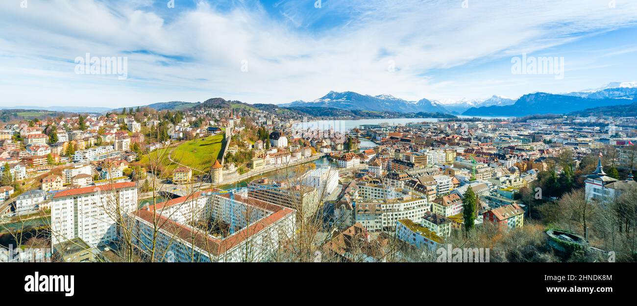 Aerial view of Luzern city. Luzern skyline. Switzerland Stock Photo - Alamy
