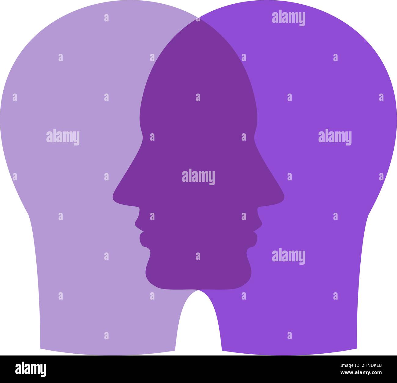 Human thinking. Human head with gears. Interaction between people ...