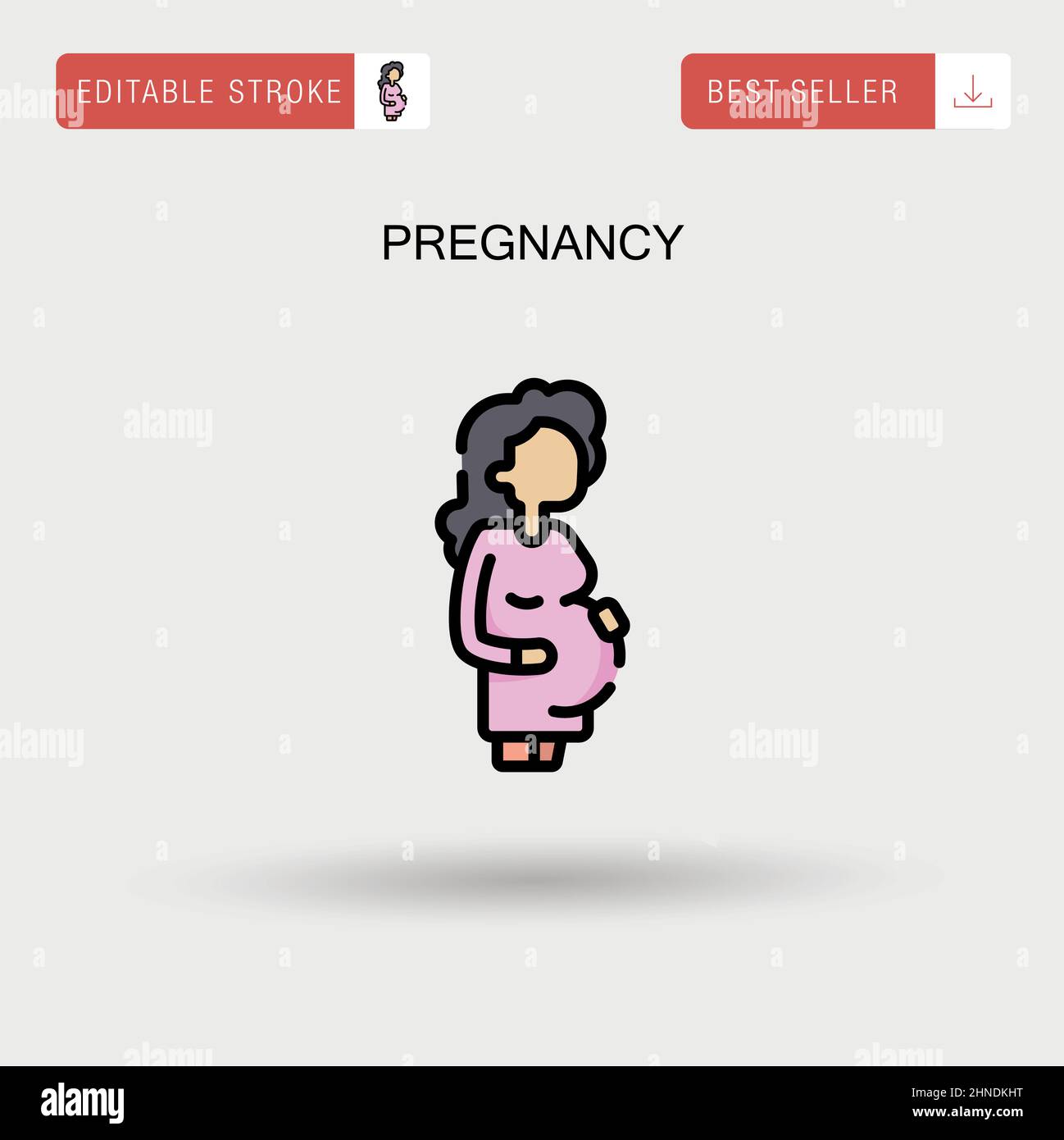 Pregnancy Simple vector icon Stock Vector Image & Art - Alamy