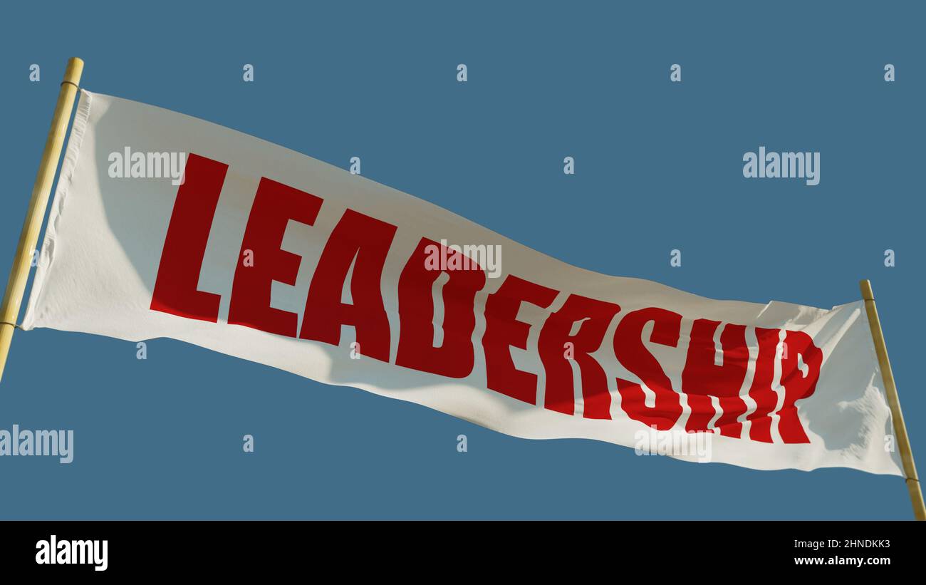 Leadership transparency sign on blue sky backdrop, isolated - object 3D ...