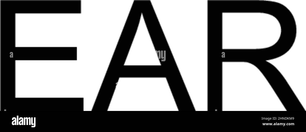 Ear Simple vector icon. Illustration symbol design template for web ...