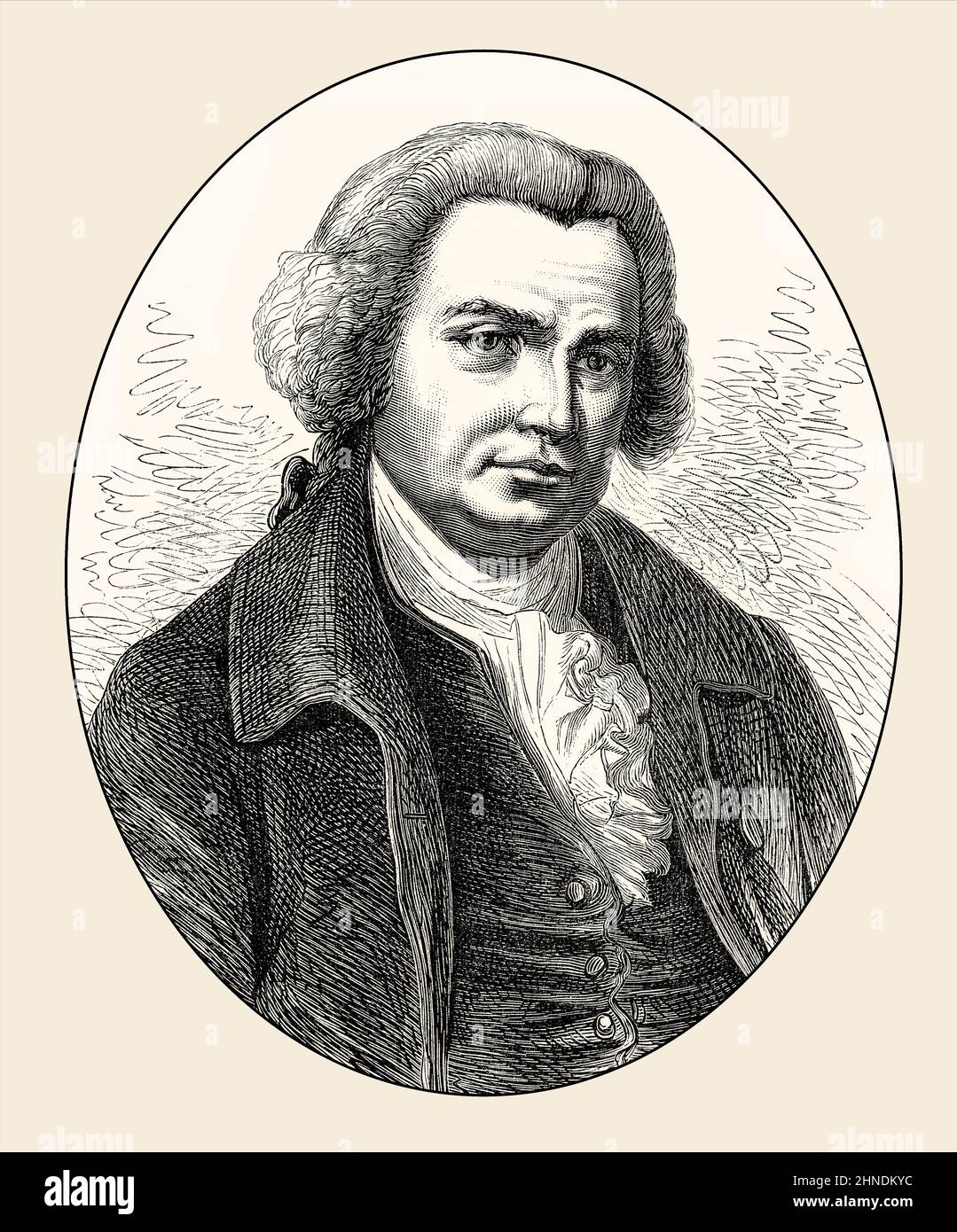 Portrait of John Smeaton, 1724 - 1792, the English engineerfather of ...