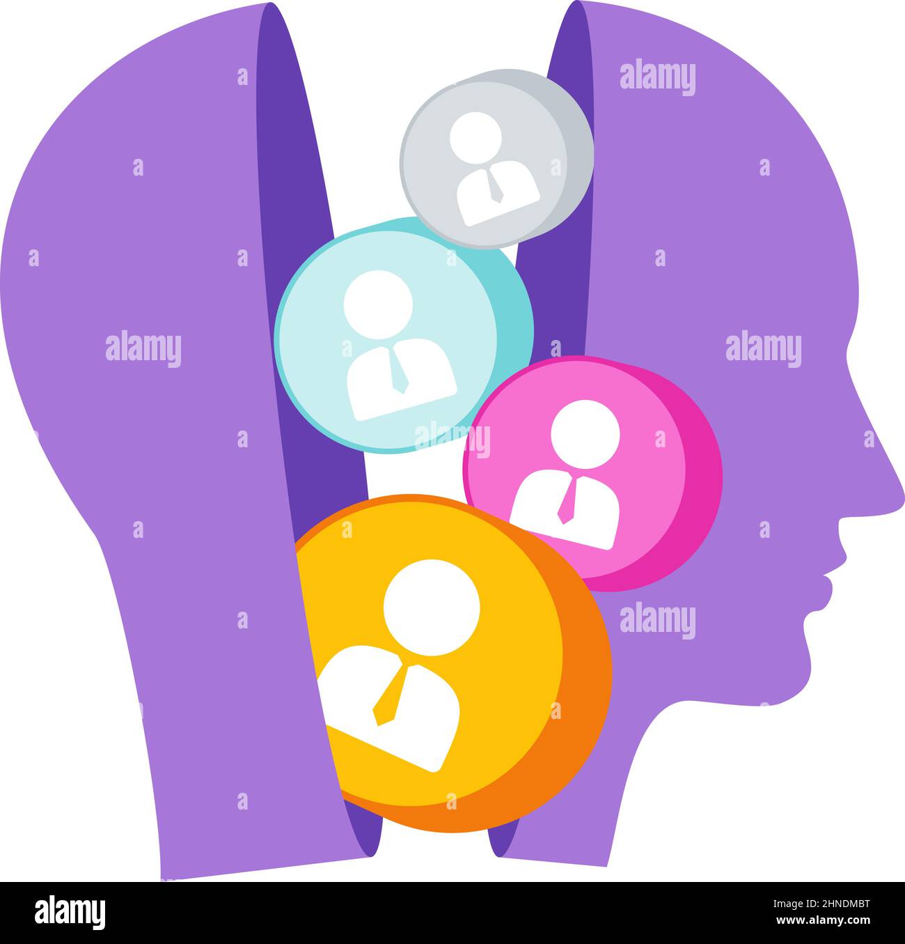 Human thinking. Interaction between people. Communication and influence ...