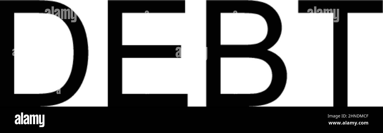 Debt Simple vector icon. Illustration symbol design template for web ...