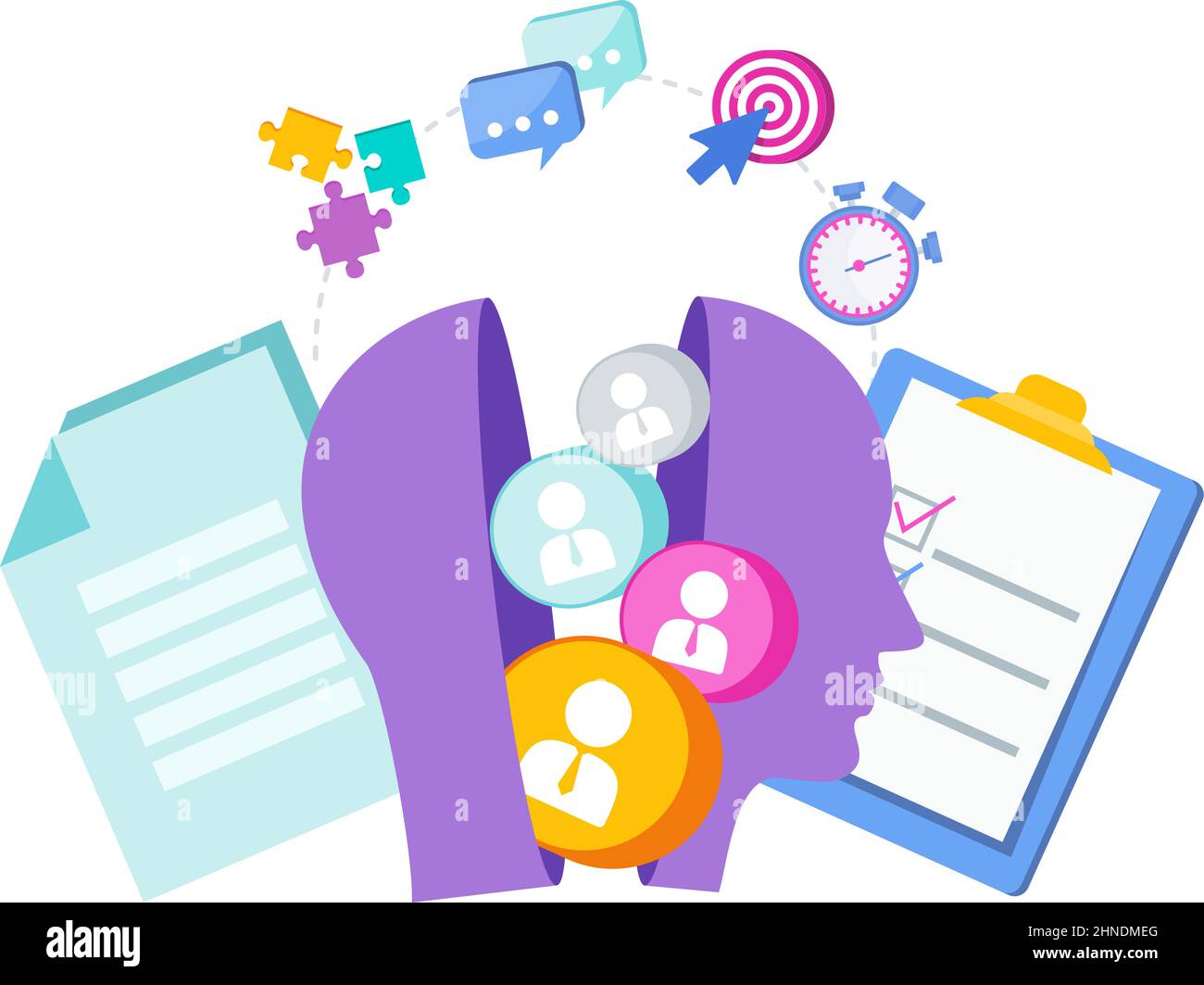 Human thinking. Interaction between people. Communication and influence ...