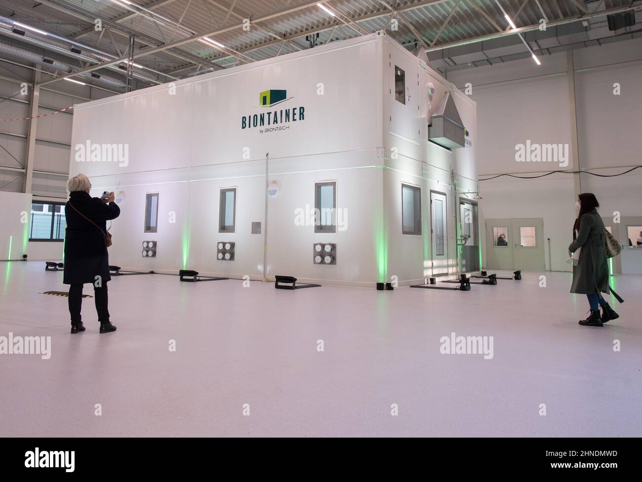 11 February 2022, Hessen, Marburg: A "Biontainer" made up of several ...