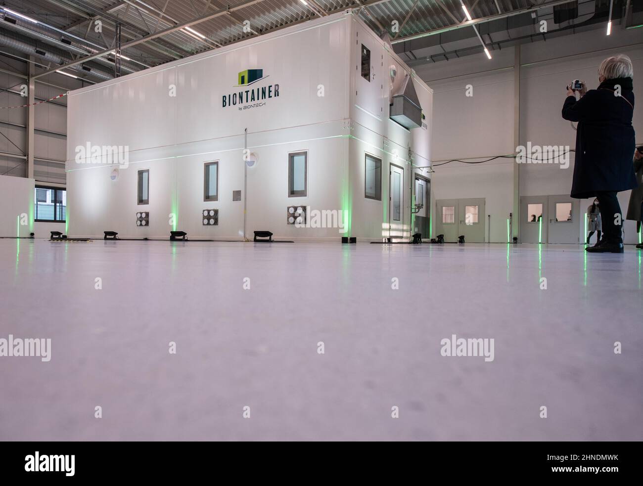 11 February 2022, Hessen, Marburg: A "Biontainer" made up of several ...