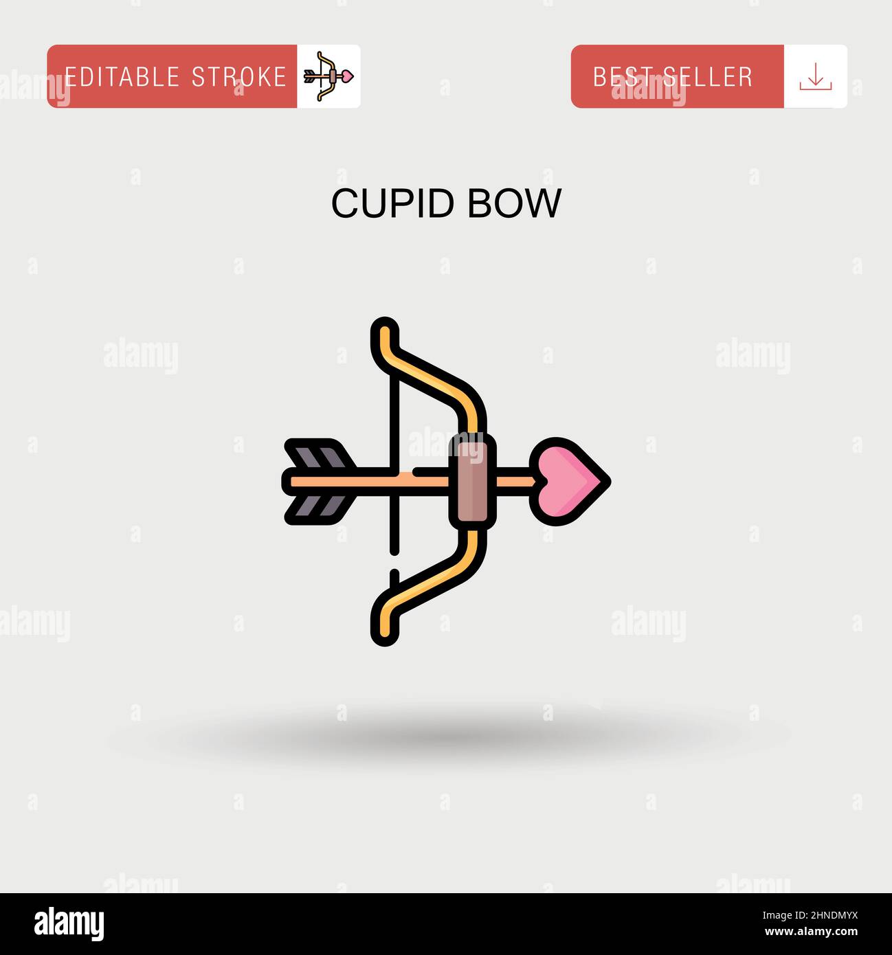 Cupid bow and arrow valentine card hi-res stock photography and images ...