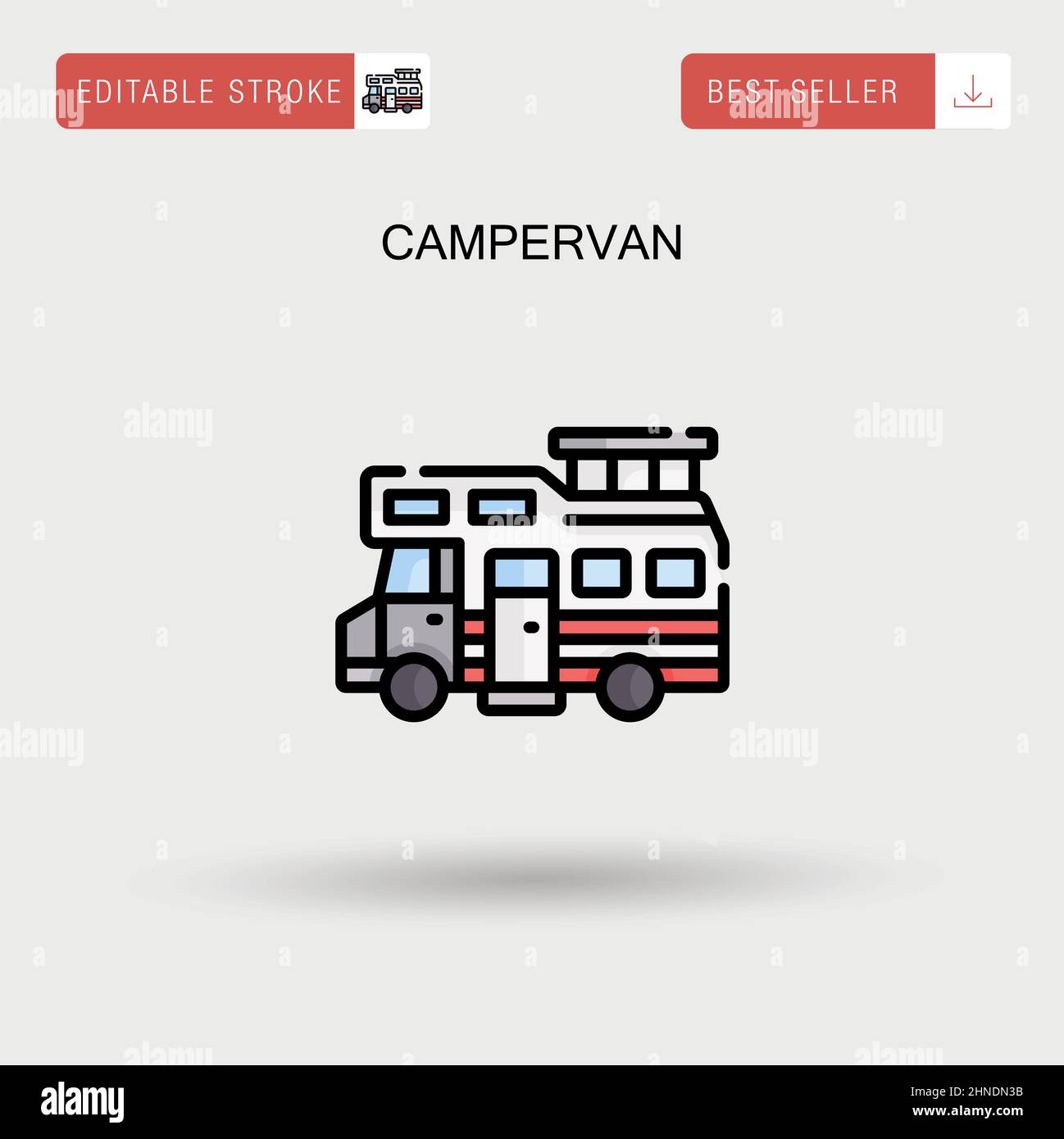 Caravan vector icon design Stock Vector Images - Alamy