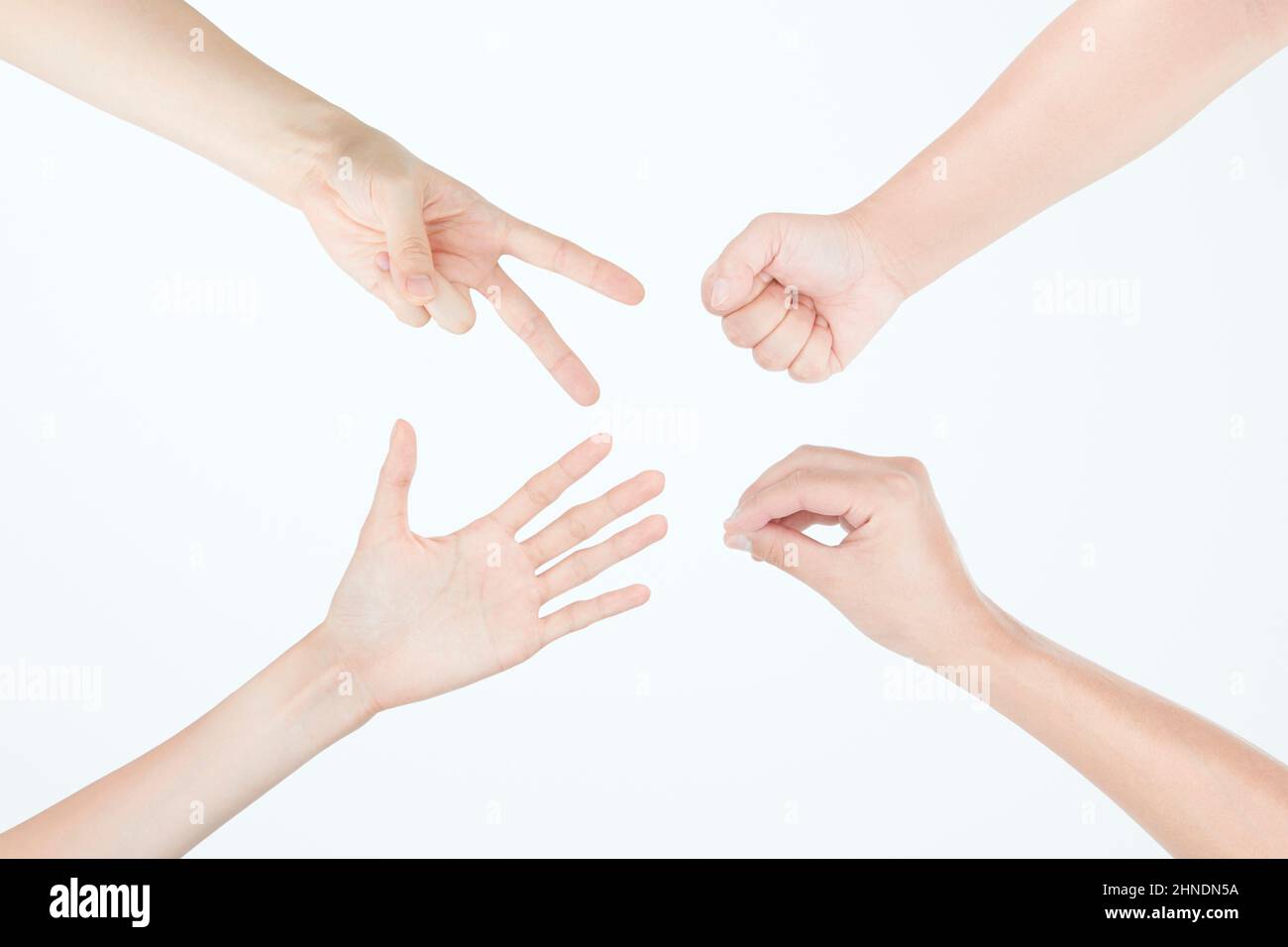French Style Rock-Paper-Scissors Stock Photo - Alamy