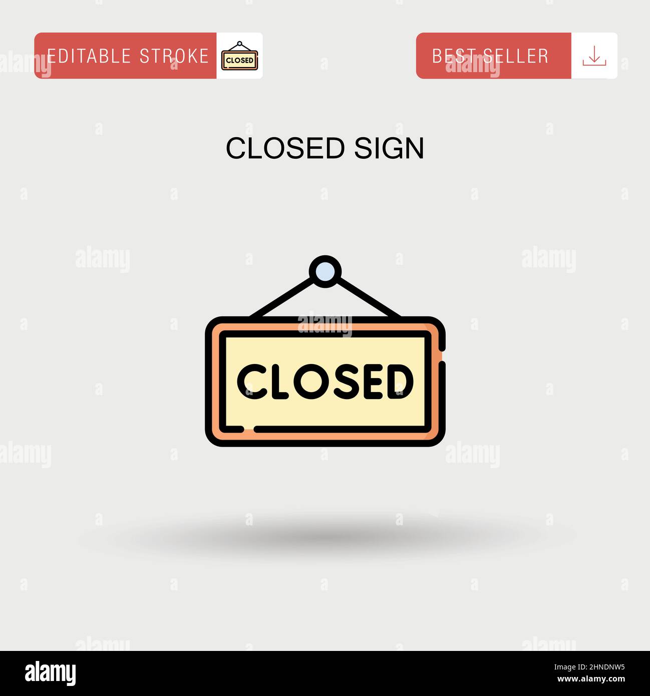 Closed sign Simple vector icon Stock Vector Image & Art - Alamy