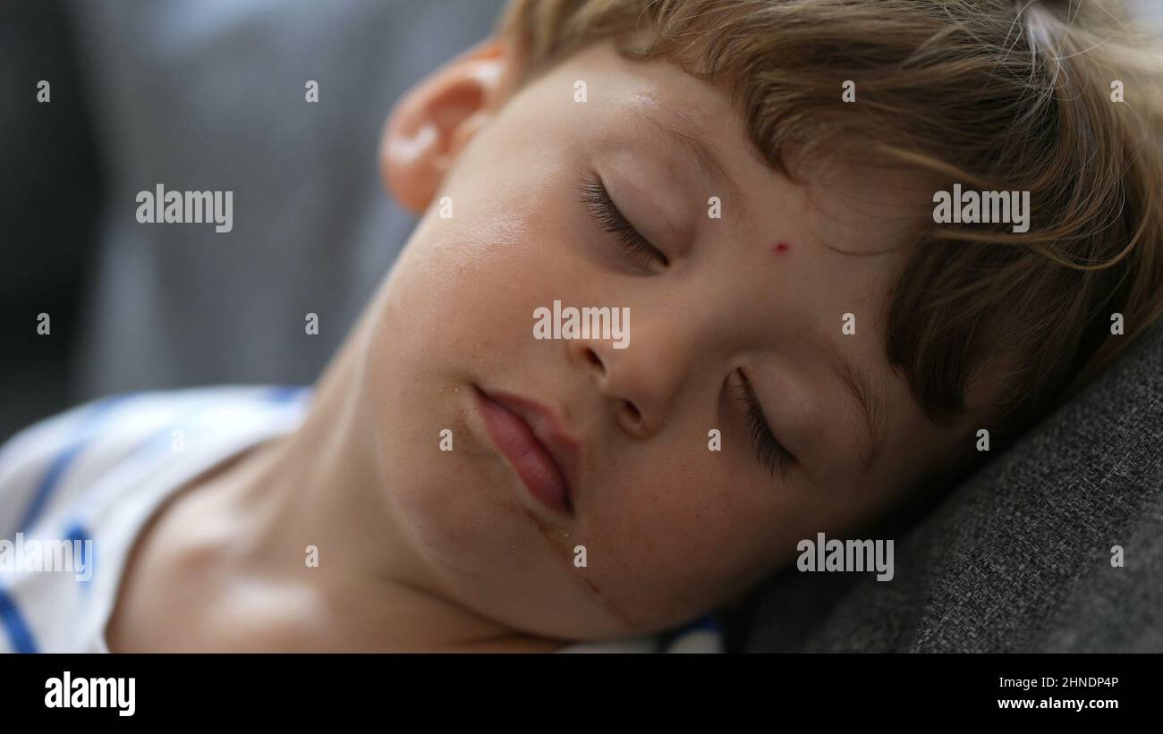 Little boy asleep child napping close-up face toddler boy resting Stock ...
