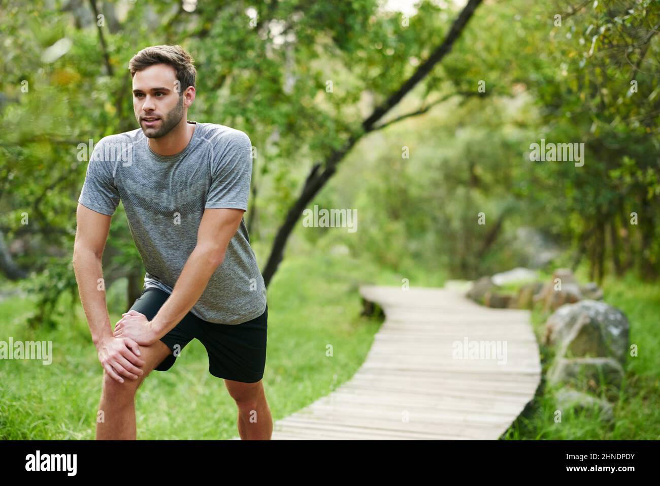 Preparing for his daily run Stock Photo - Alamy
