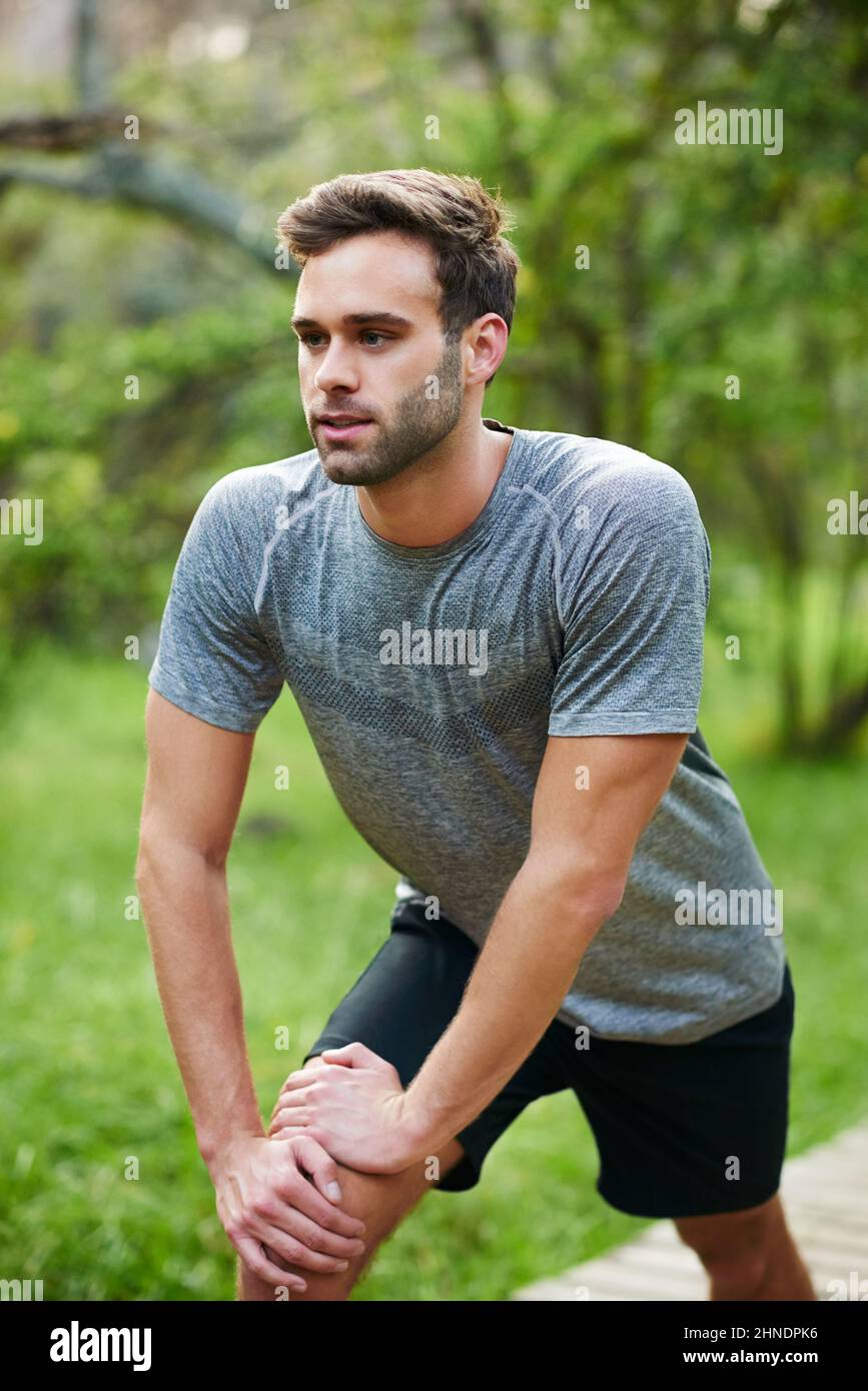 Focused on reaching a new fitness level Stock Photo - Alamy