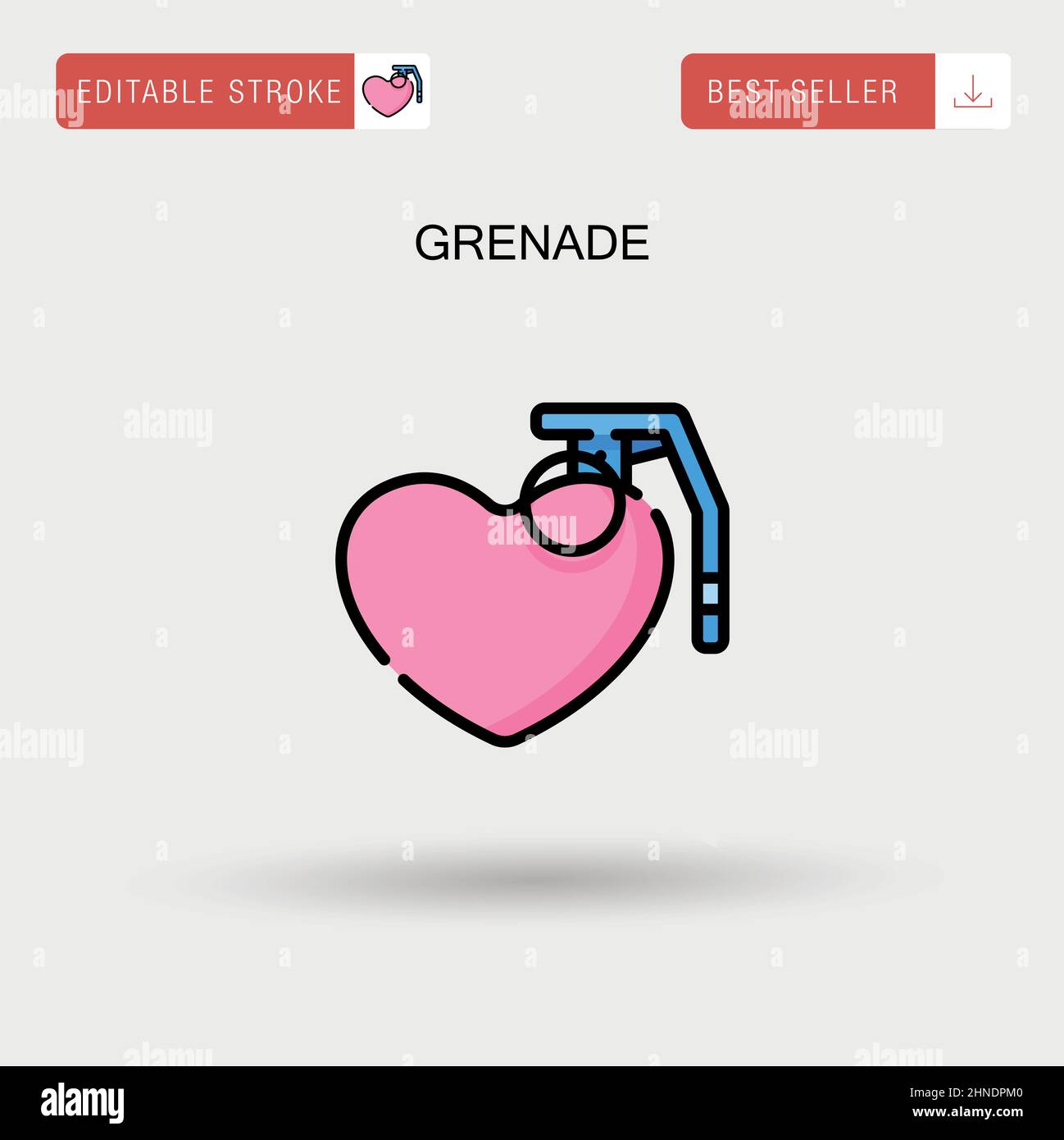 Grenade Simple vector icon Stock Vector Image & Art - Alamy