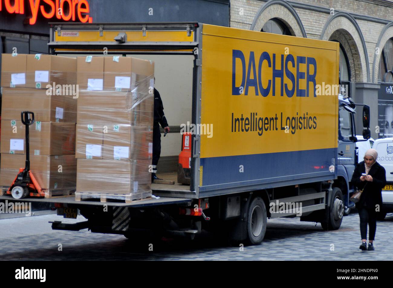 Copenhagen/Denmark./16 February 2022/.Dachser intelligent logistics ...