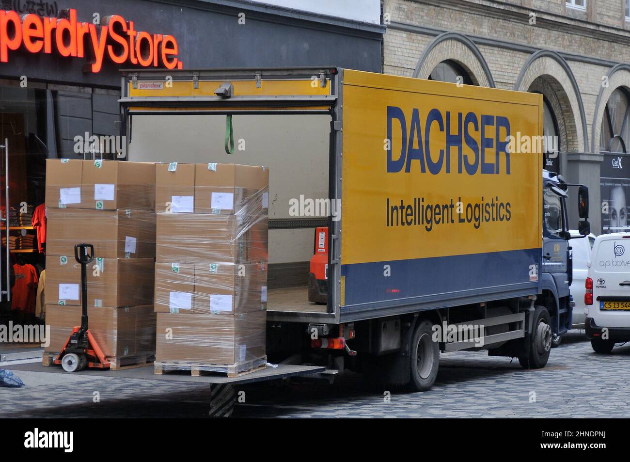 Copenhagen/Denmark./16 February 2022/.Dachser intelligent logistics ...