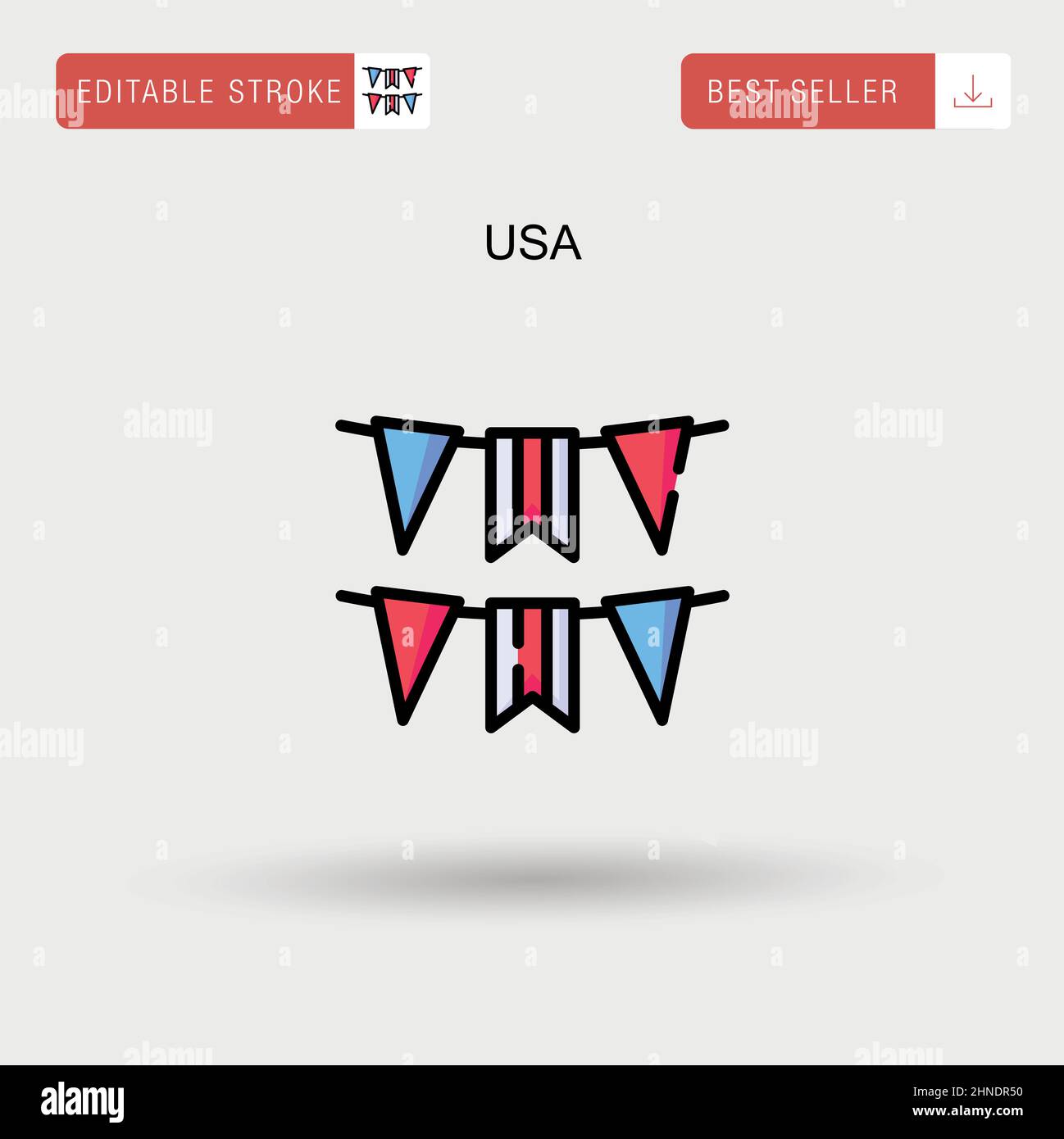 Usa banner icon Stock Vector Images - Alamy
