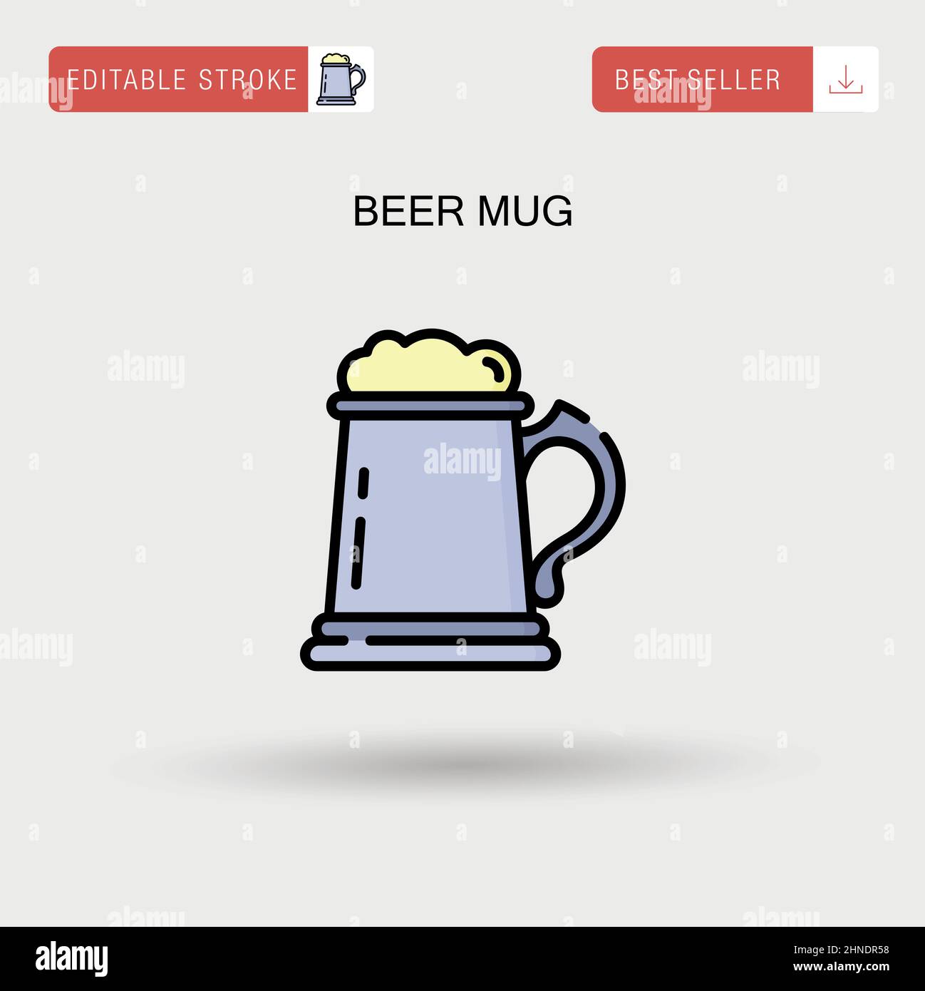 Beer mug Simple vector icon Stock Vector Image & Art - Alamy