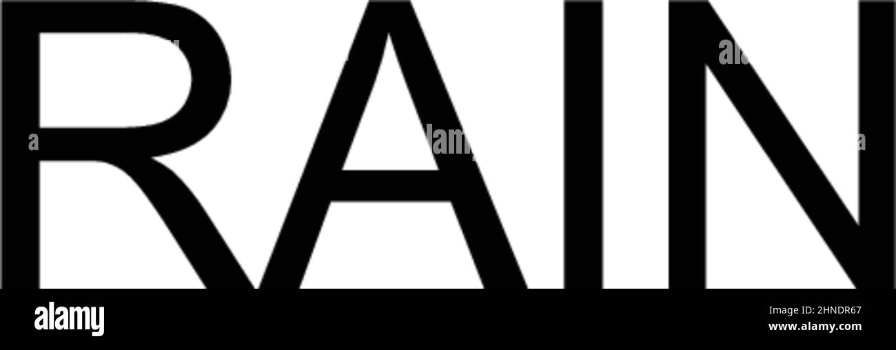 Rain Simple vector icon. Illustration symbol design template for web ...