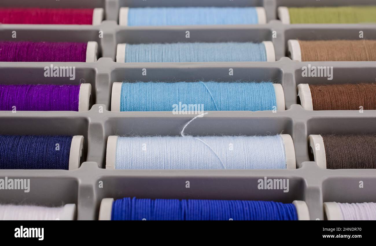 colourful threads background Stock Photo - Alamy