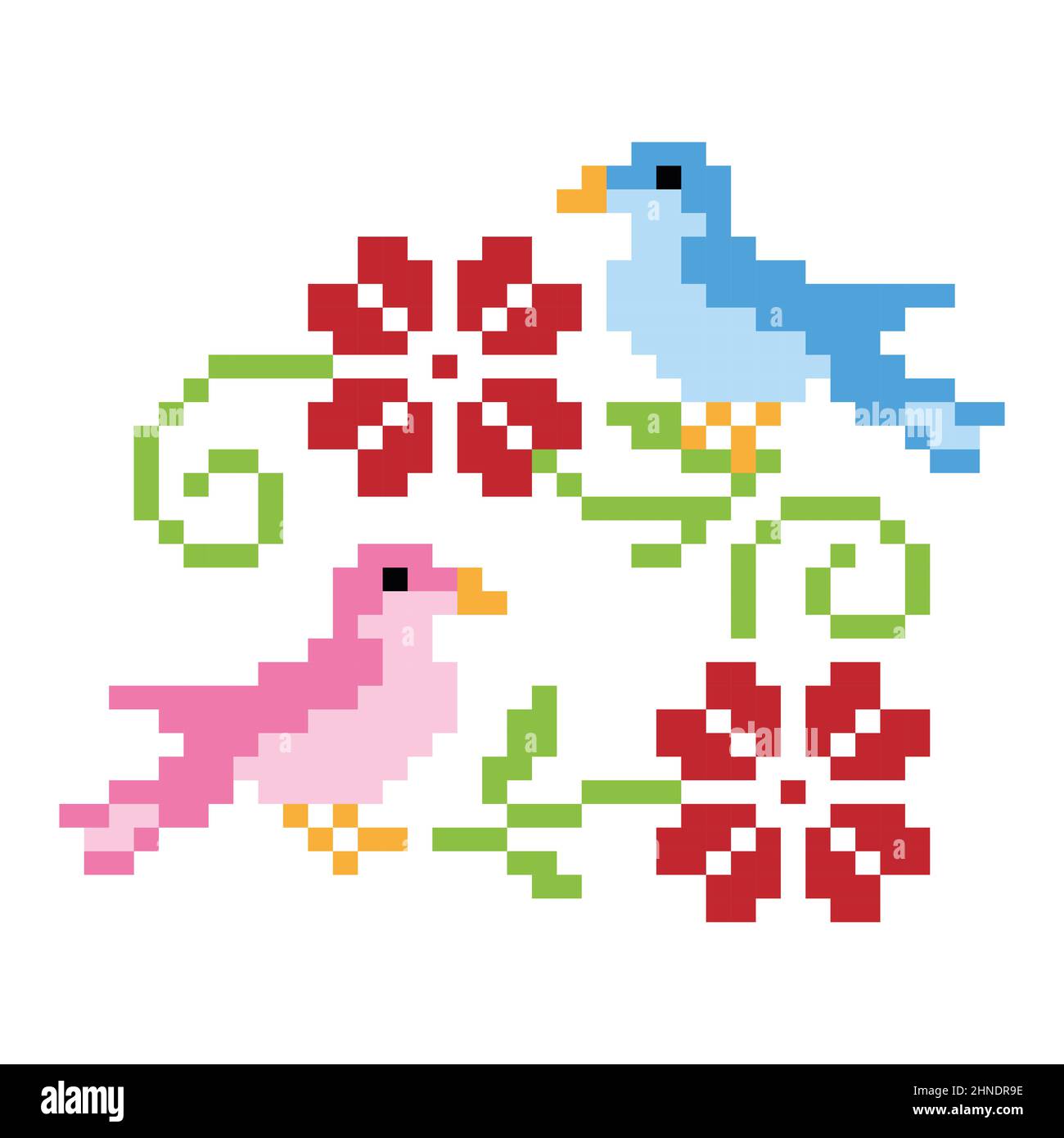 3d flower birds Cut Out Stock Images & Pictures - Alamy