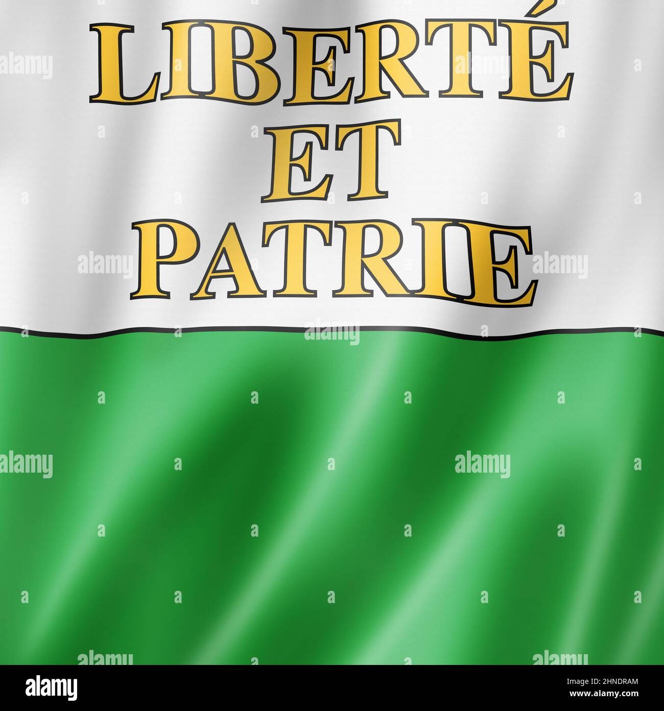 Vaud canton - State - flag, Switzerland waving banner collection. 3D ...