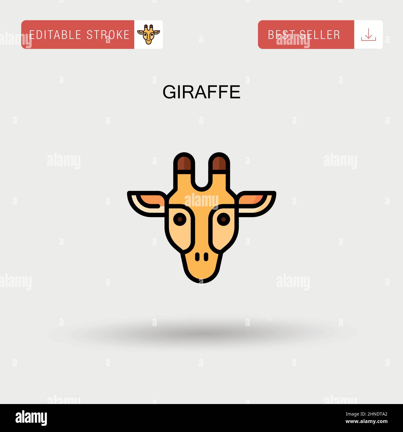 Cute giraffe cartoon icon hi-res stock photography and images - Alamy