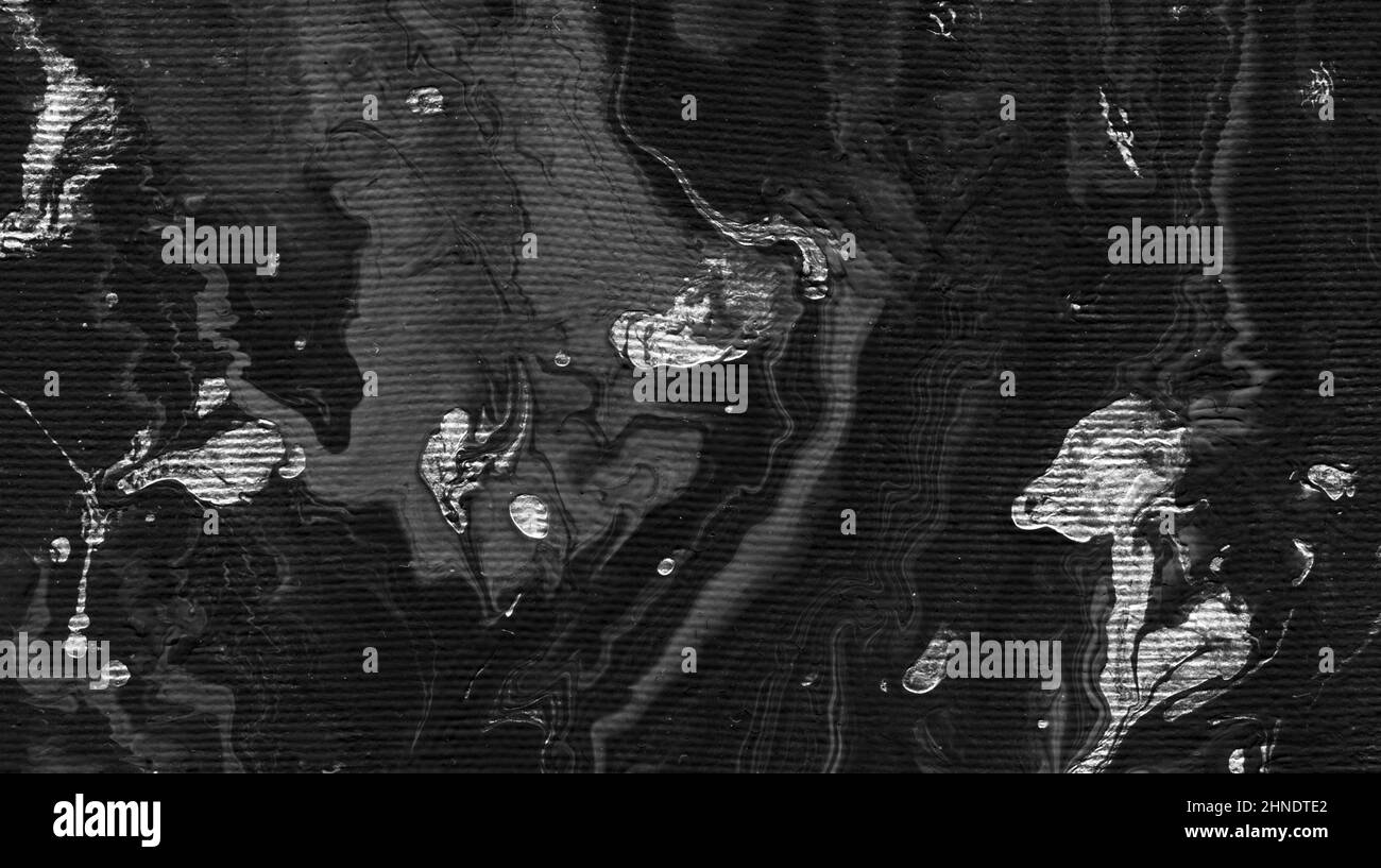 Oil background liquid flows Black and White Stock Photos & Images - Alamy