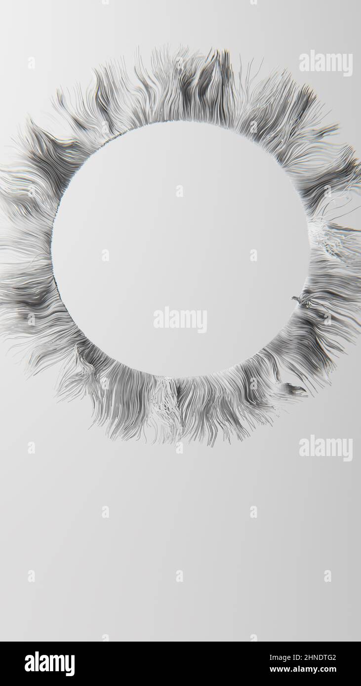 Creative 3D illustration of a round frame Stock Photo - Alamy