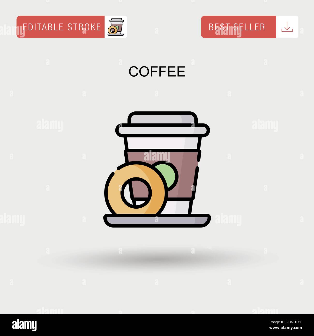 Coffee Simple vector icon Stock Vector Image & Art - Alamy
