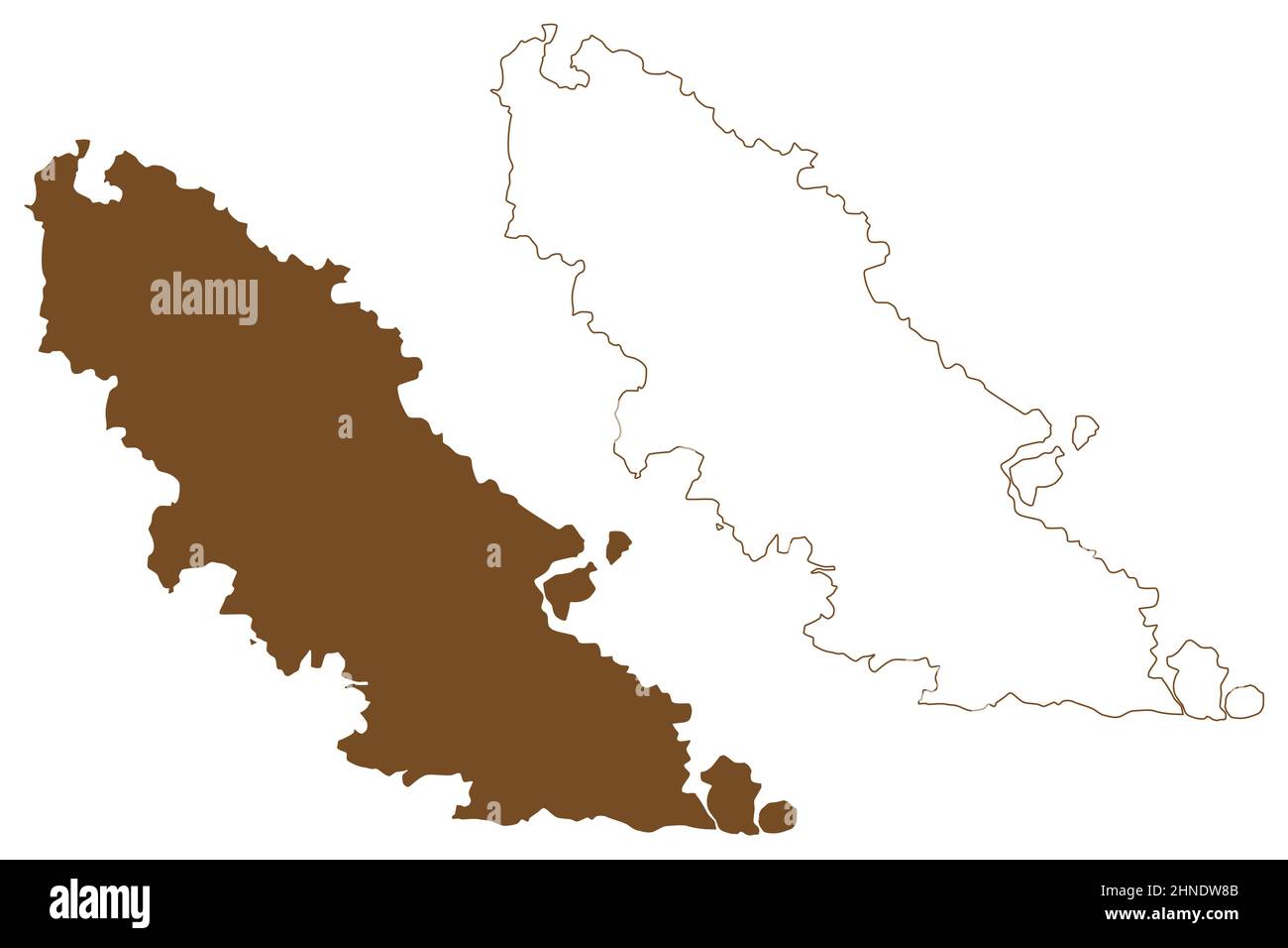 Paxi island (Ionian Islands, Hellenic Republic, Greece) map vector ...