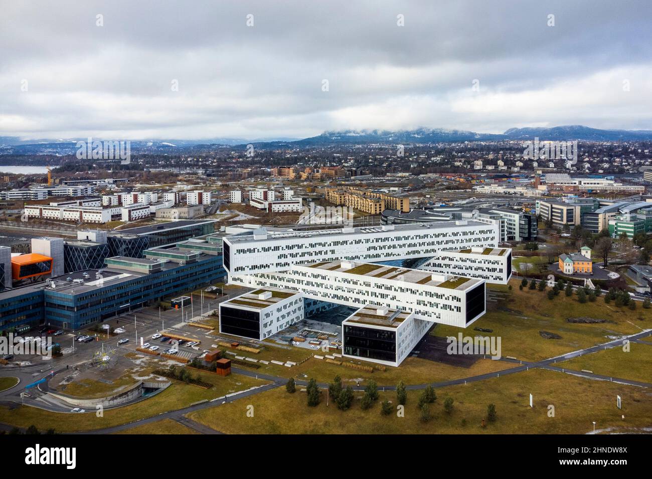Bærum 20220216.The head office of Equinor is located at Fornebu in ...