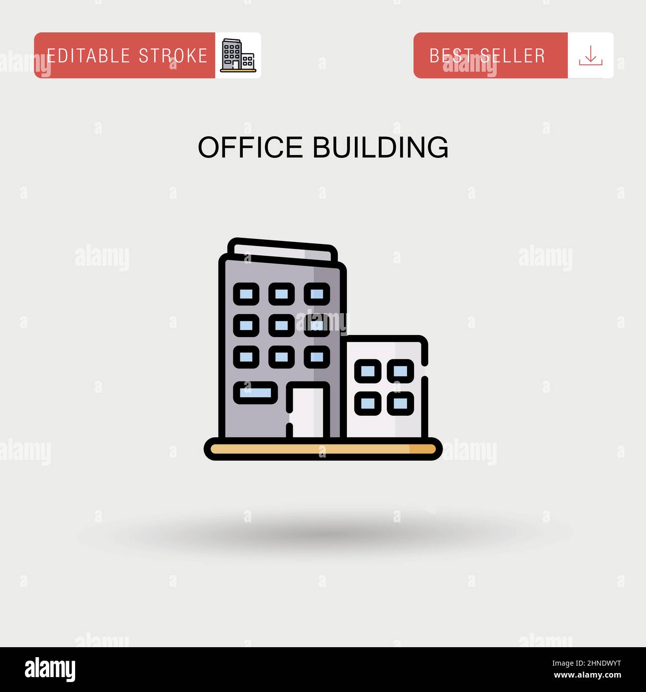 Office building Simple vector icon Stock Vector Image & Art - Alamy