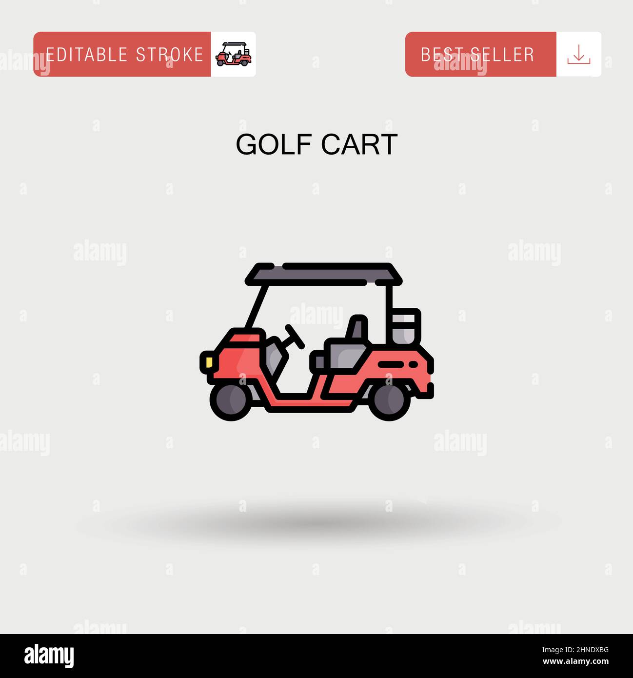 Golf cart Simple vector icon Stock Vector Image & Art - Alamy