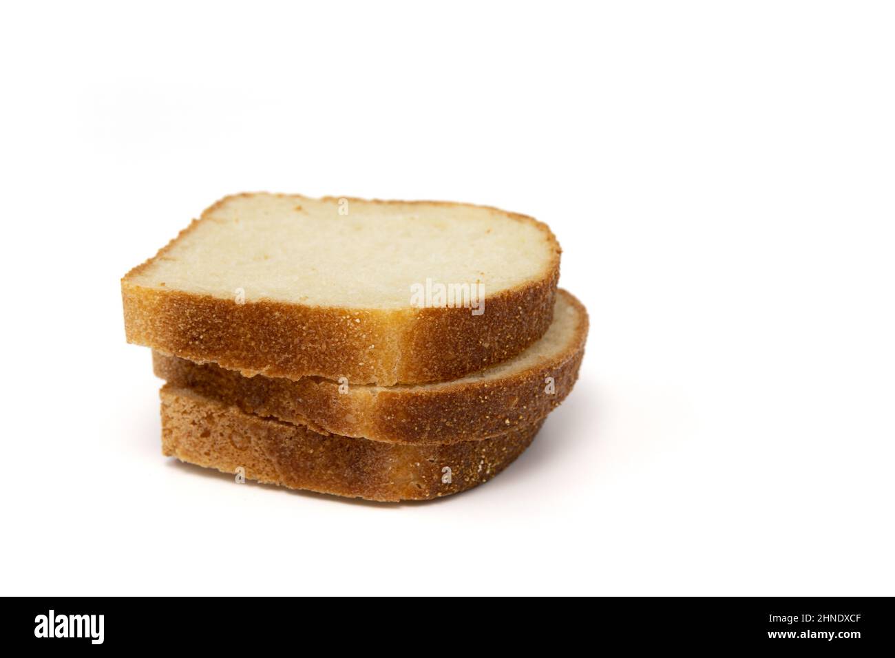 fresh bread slices isolated on white background, delicious loaf of ...
