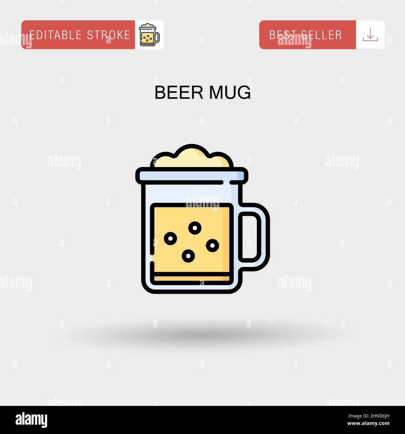 Beer mug Simple vector icon Stock Vector Image & Art - Alamy
