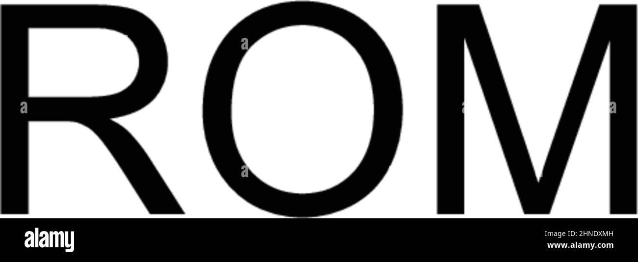 Rom Simple vector icon. Illustration symbol design template for web ...