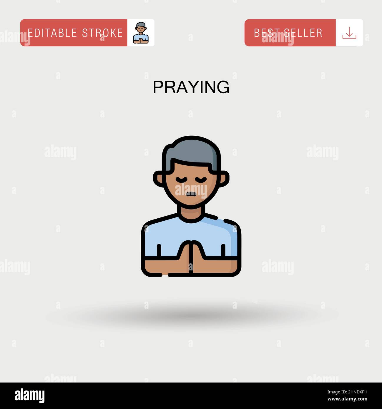 Woman praying god spiritual person Stock Vector Images - Alamy