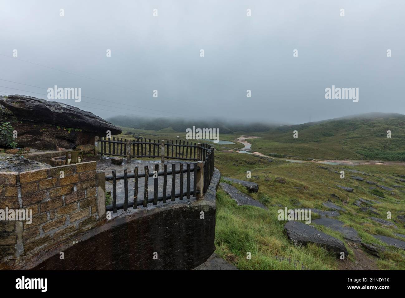 Monsoon Landscape of Sohra seen from hotel Sai Mika , Cherrapunji ...