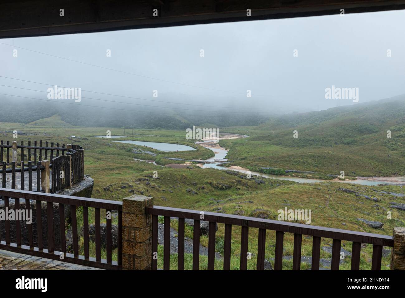 Monsoon Landscape of Sohra seen from hotel Sai Mika , Cherrapunji ...
