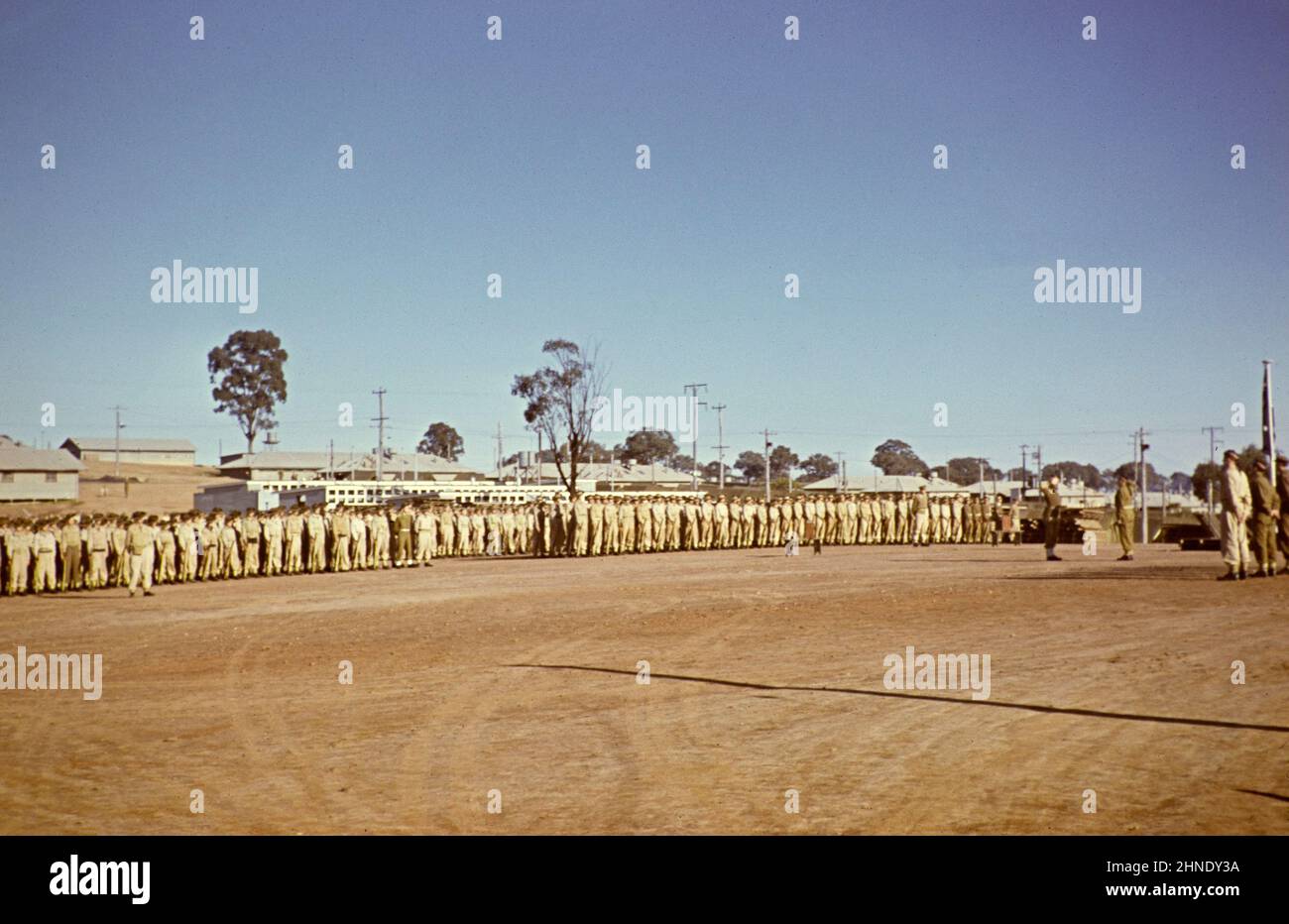 School student army cadets at military training camp, Seymour camp ...
