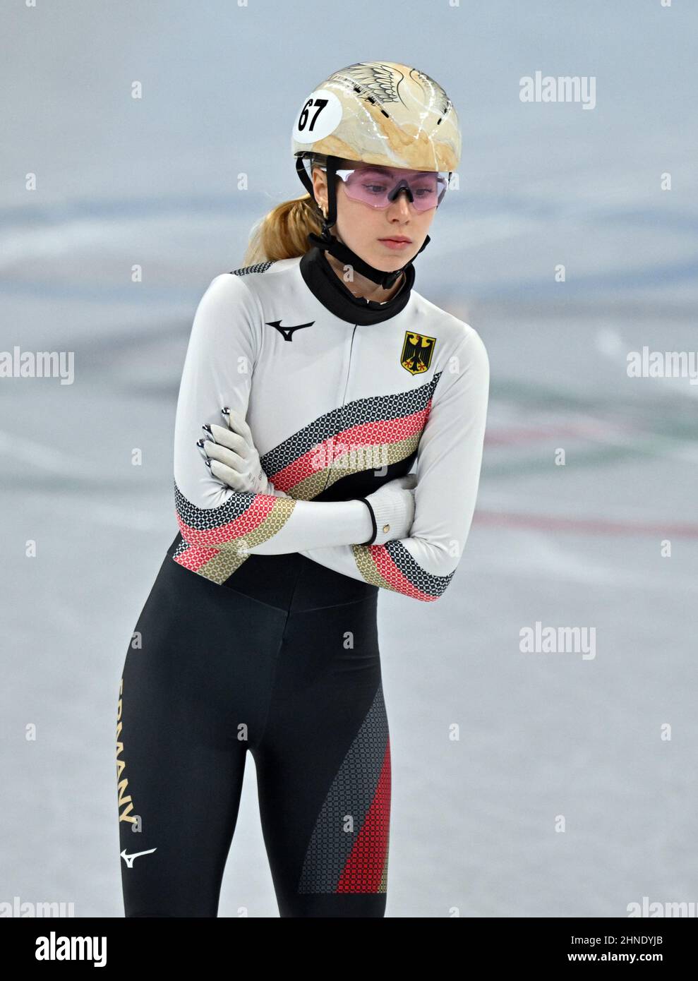 Peking, China. 16th Feb, 2022. Short track: Olympics, 1500 m, women ...