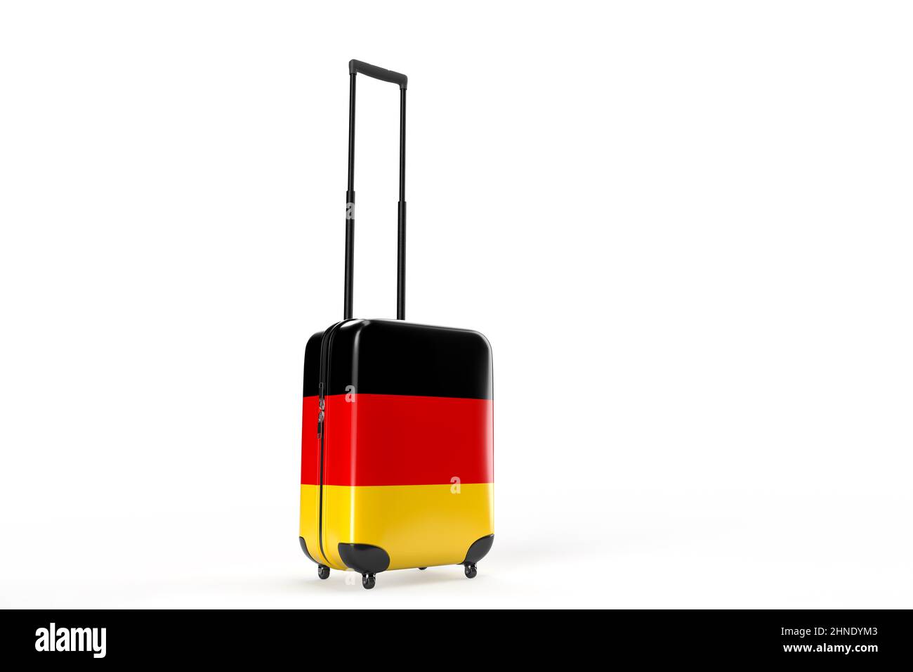 Travel suitcase with the flag of Germany. Travel concept. Isolated. 3D ...